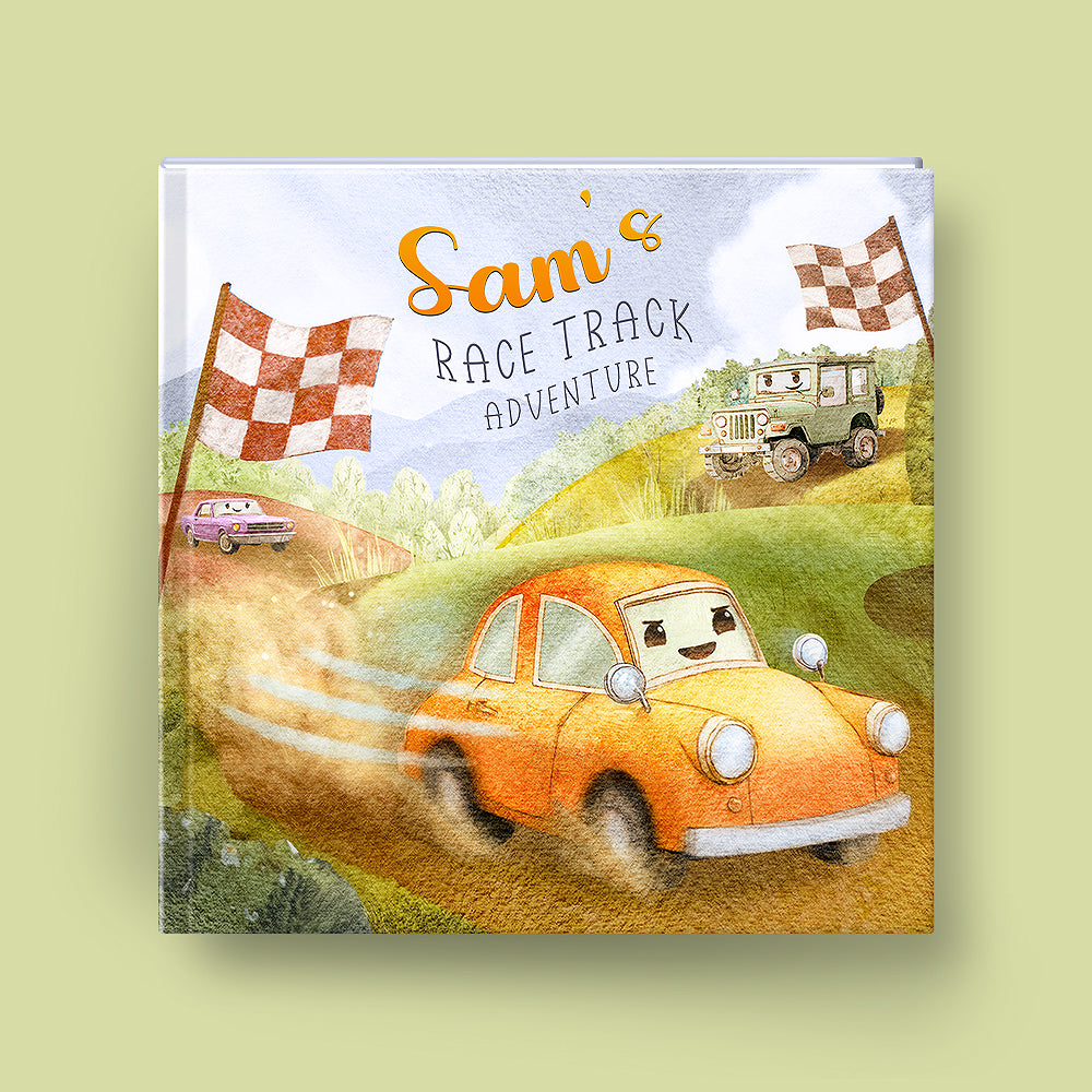 Personalized Car Book - Custom Car race story book - Race Track ...